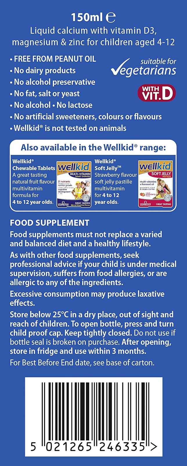 Vitabiotics calcium supplement for growth