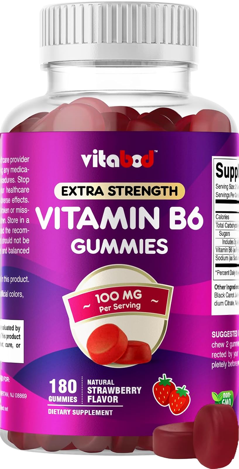 Vitabod Vitamin B6 gummies for energy