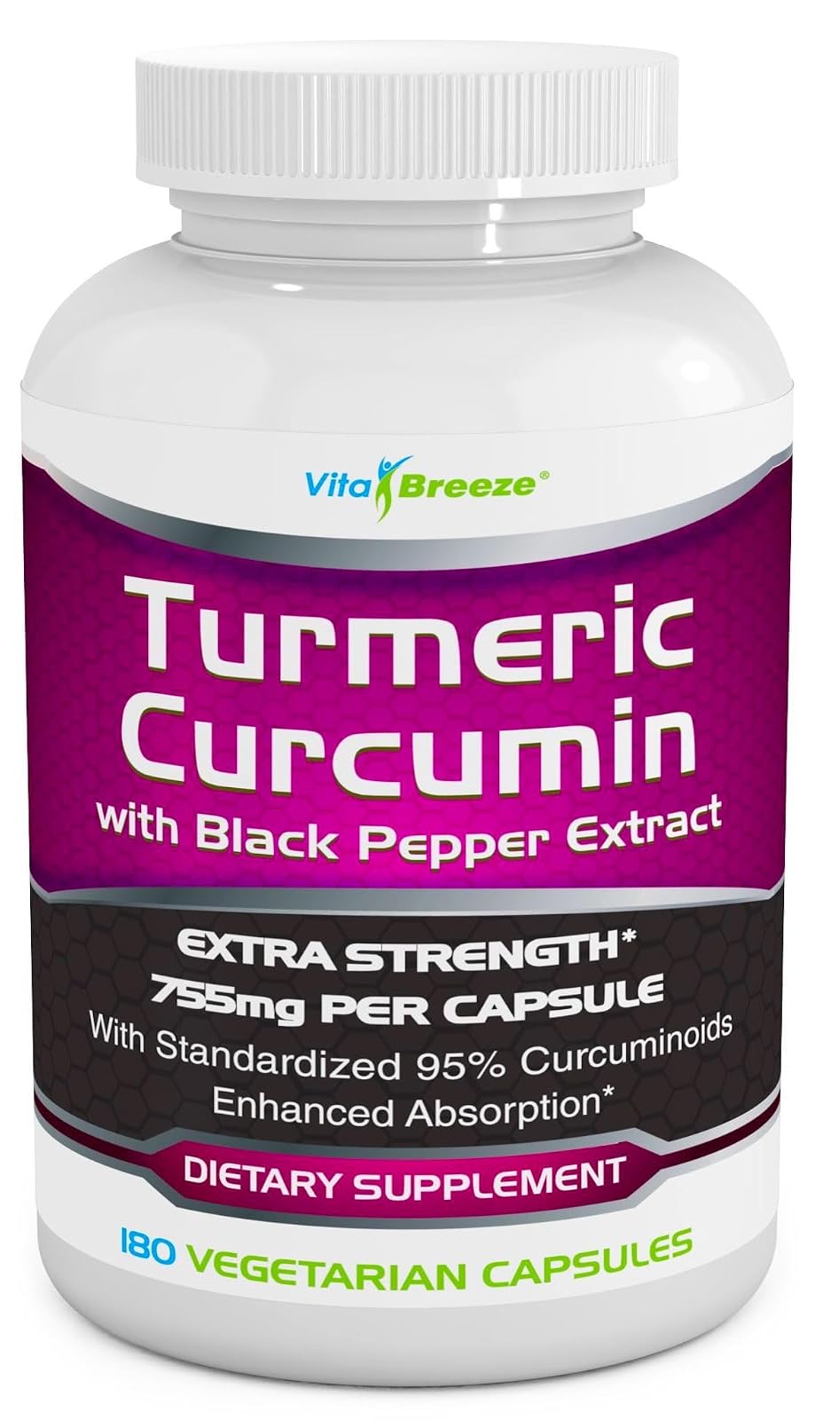 VitaBreeze turmeric curcumin capsules for wellness