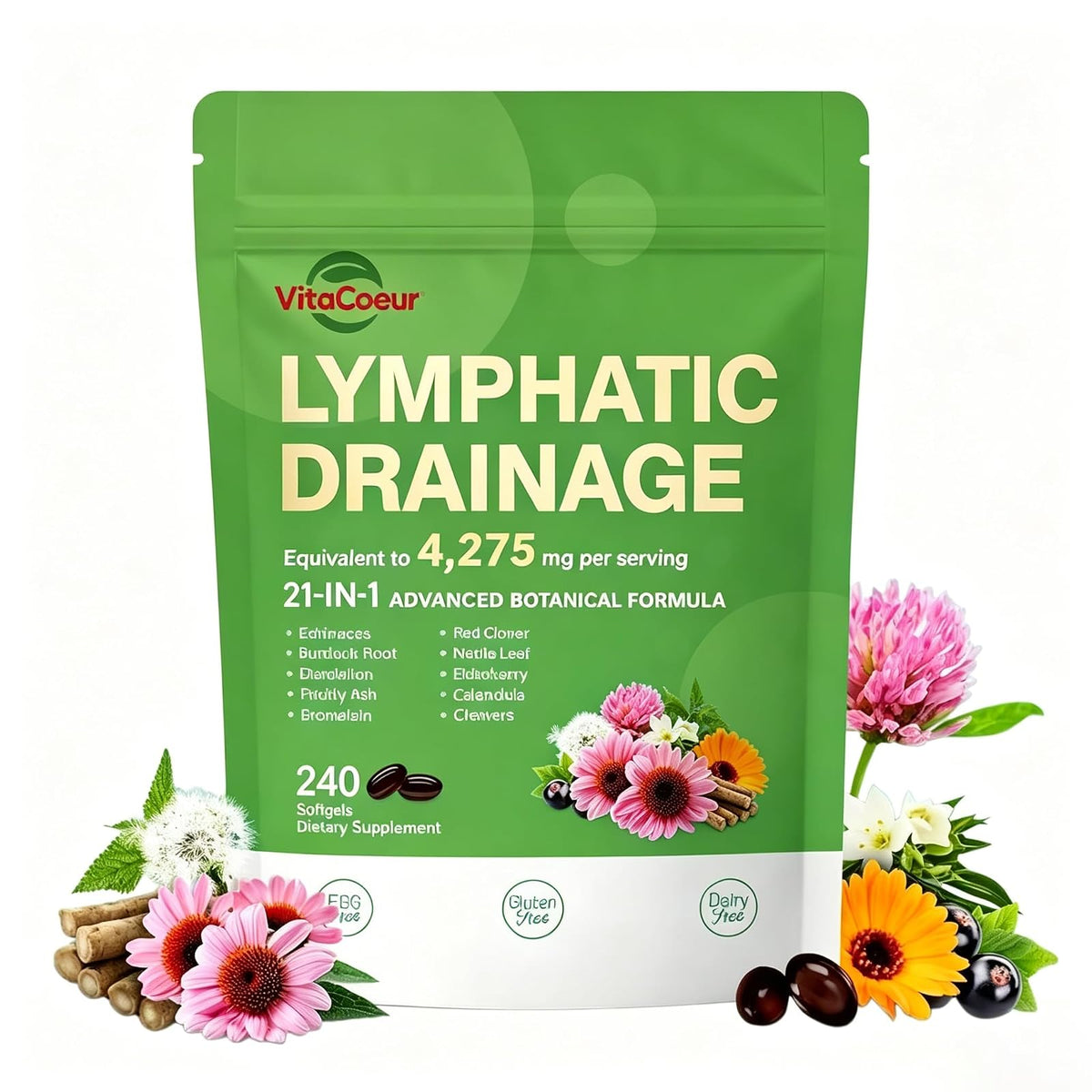 VitaCoeur lymphatic drainage softgels
