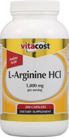Vitacost L-Arginine HCl 200 capsules
