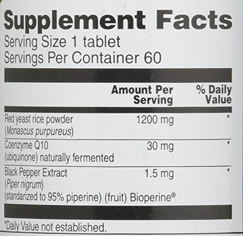 Vitacost red yeast rice 1200 mg tablets