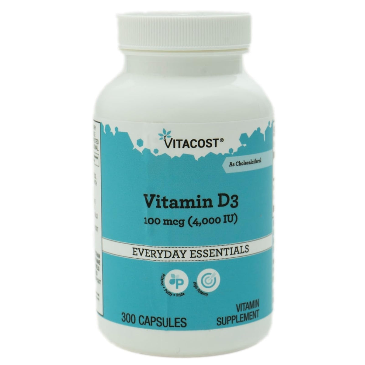 Vitacost Vitamin D3 100 mcg capsules