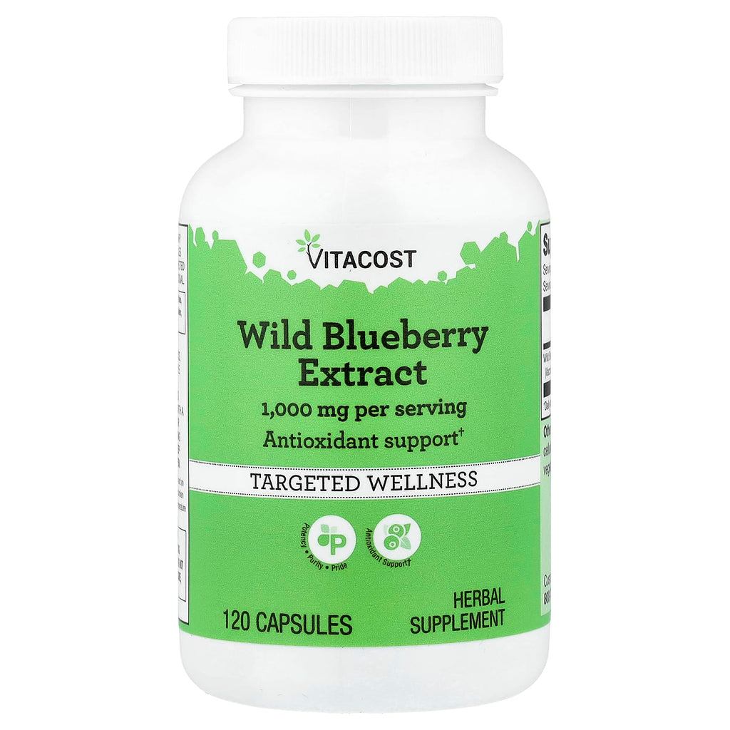 Vitacost wild blueberry extract capsules