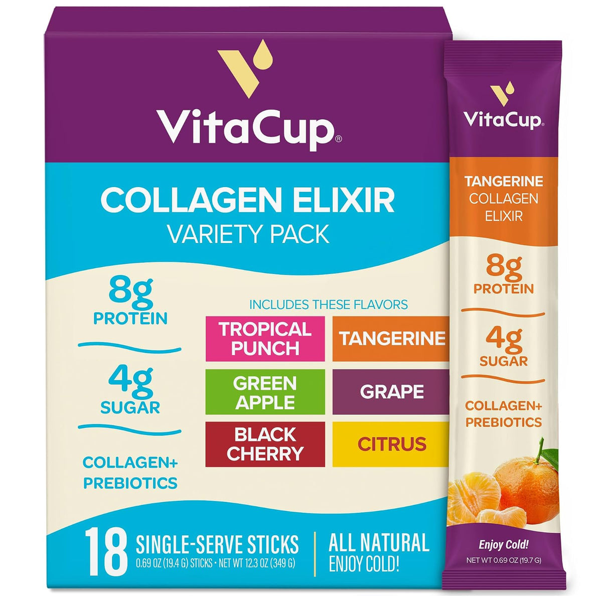 VitaCup collagen drink mix sticks