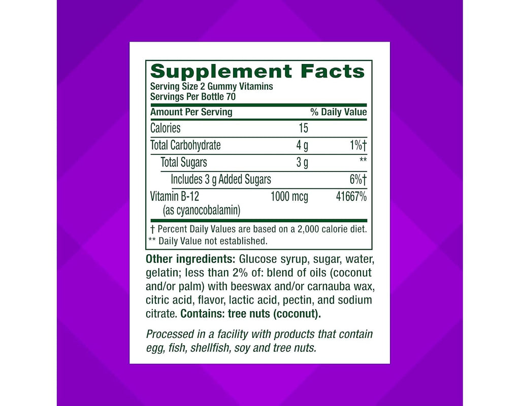 vitafusion b12 gummies for daily health