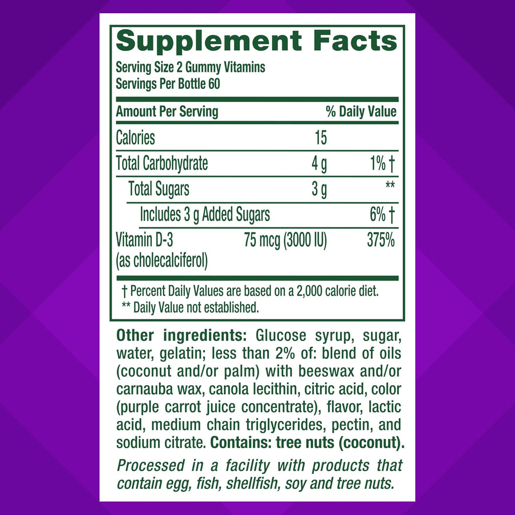 vitafusion vitamin d3 for bone health