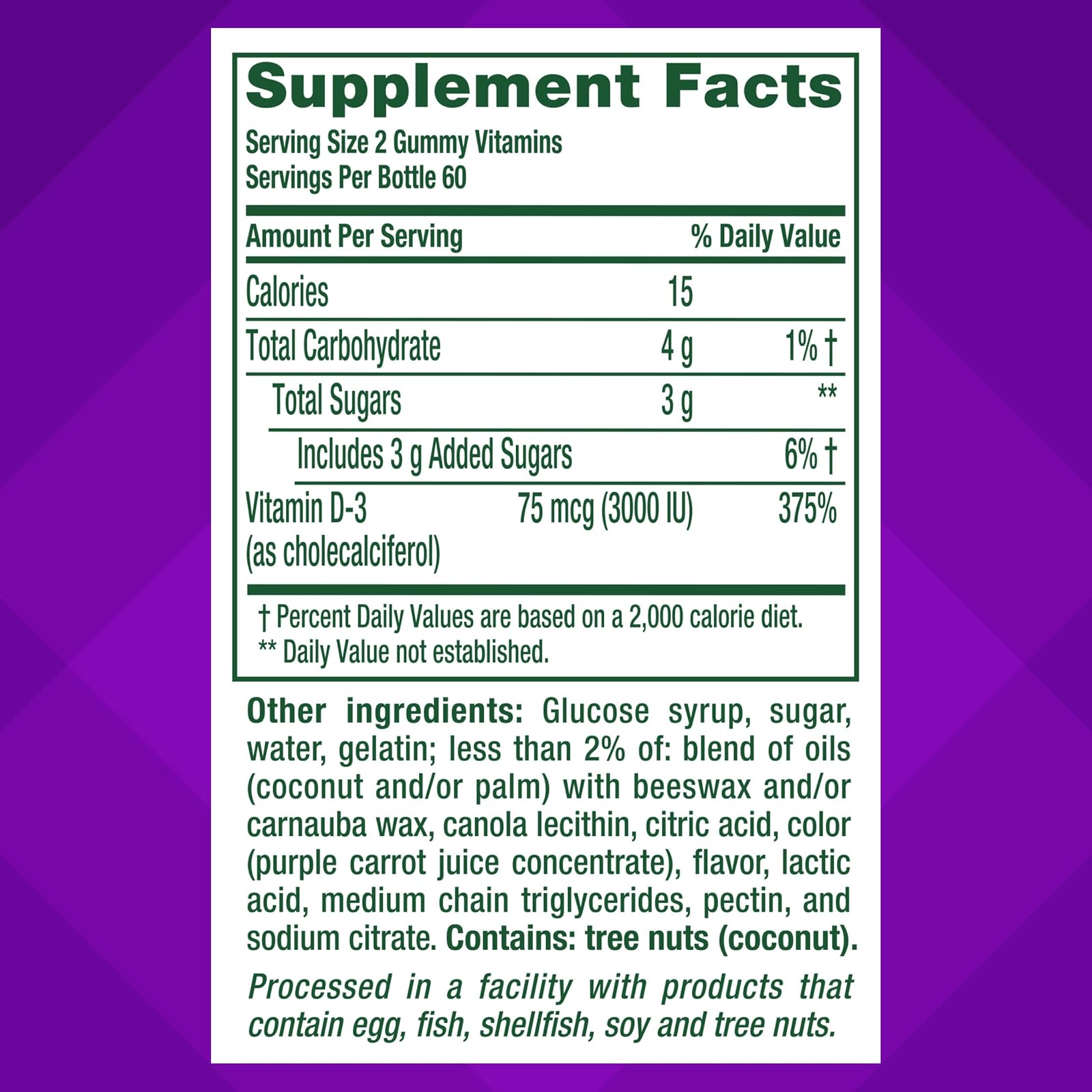 vitafusion vitamin d3 for bone health
