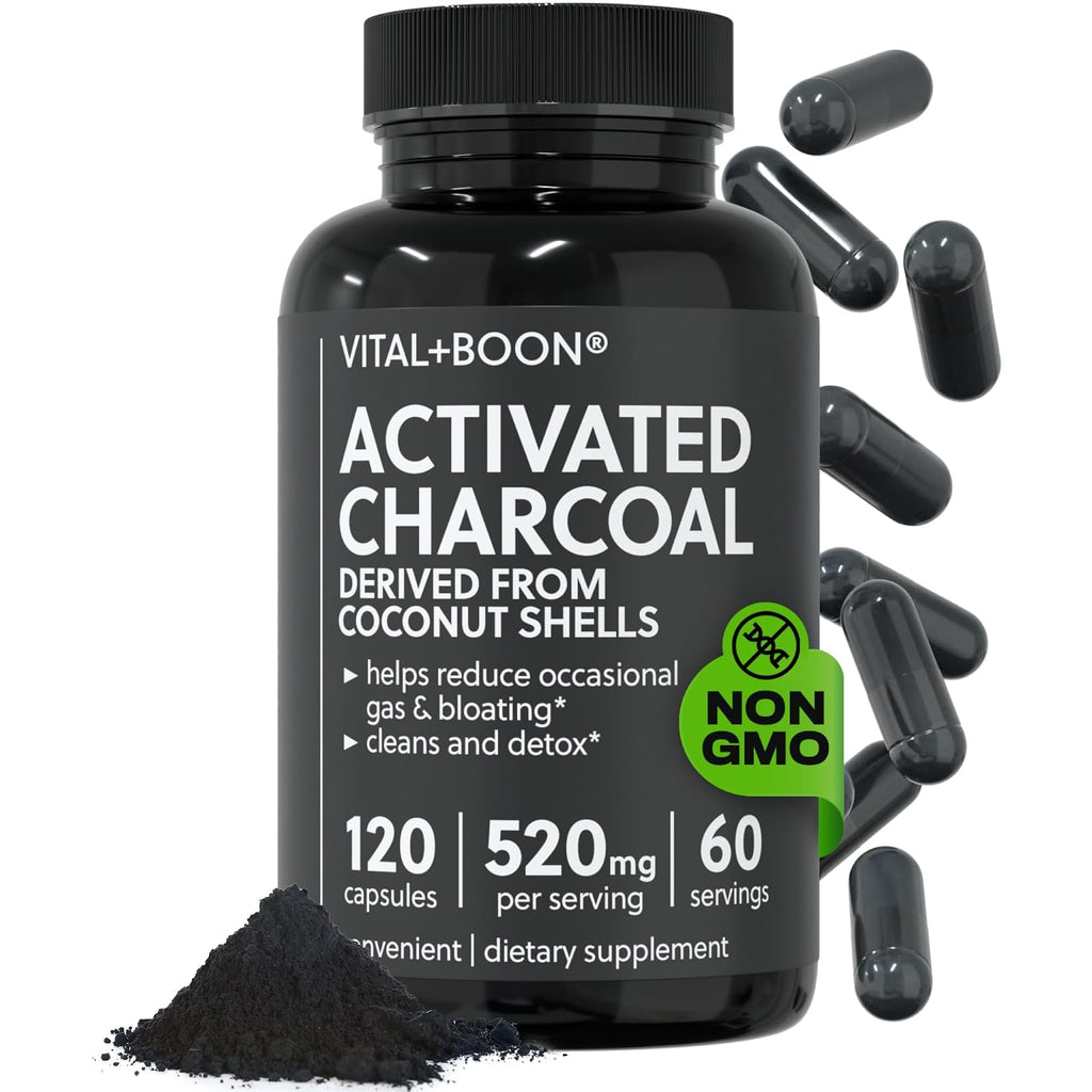 Vital+Boon activated charcoal capsules
