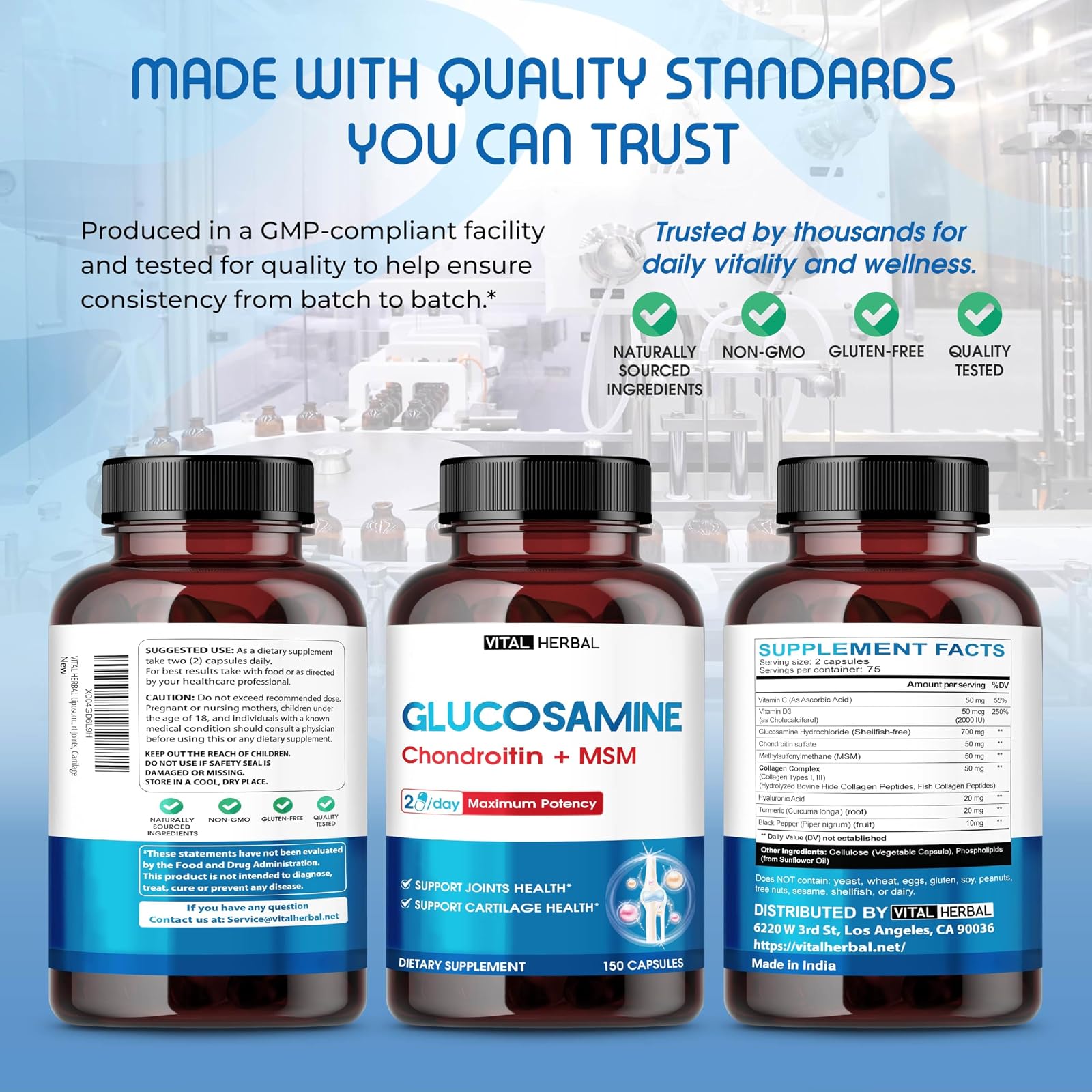 vital herbal glucosamine for overall wellness