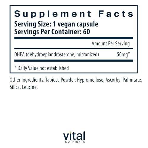 Vital Nutrients DHEA capsules for energy