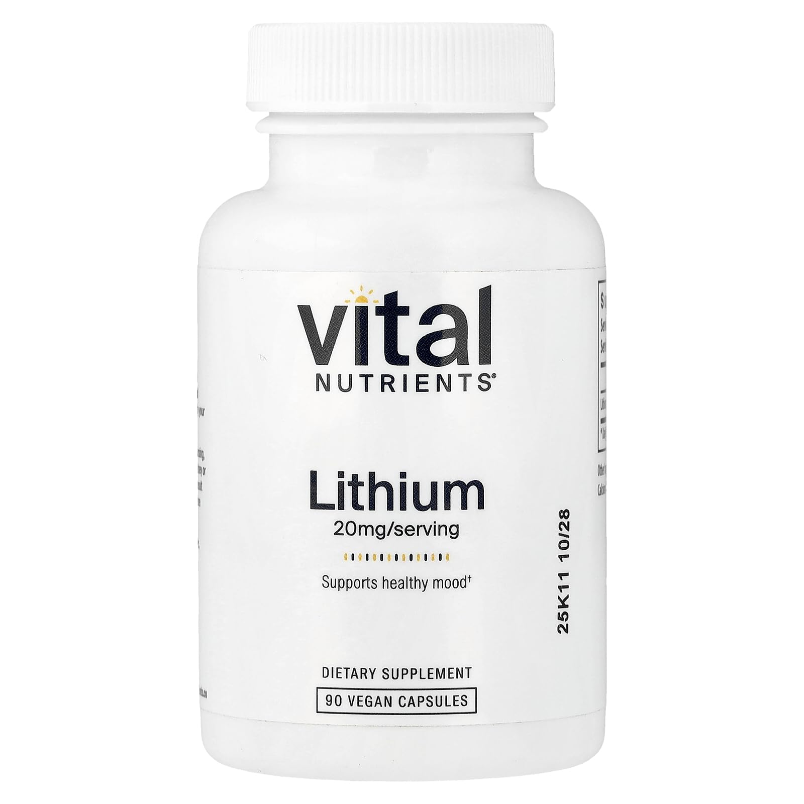 Vital Nutrients Lithium Orotate capsules
