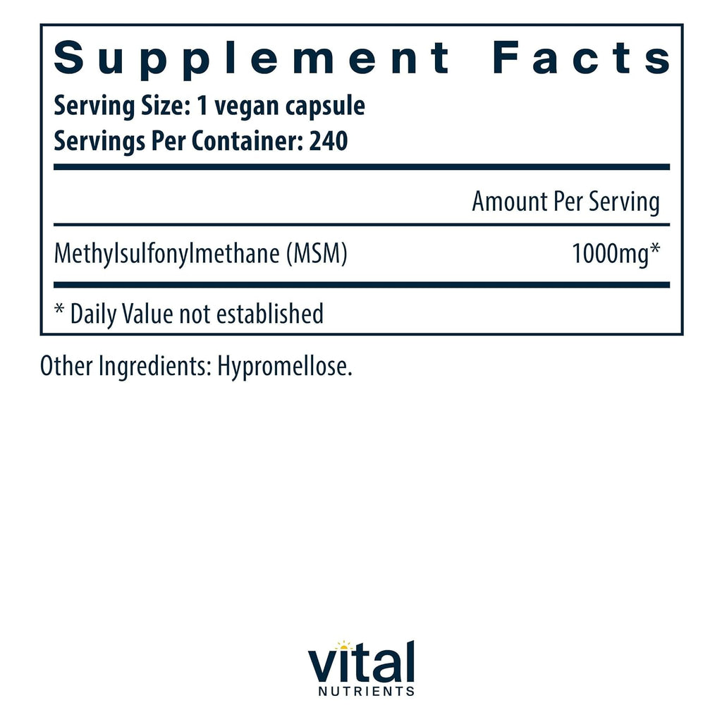 Vital Nutrients MSM for better sleep