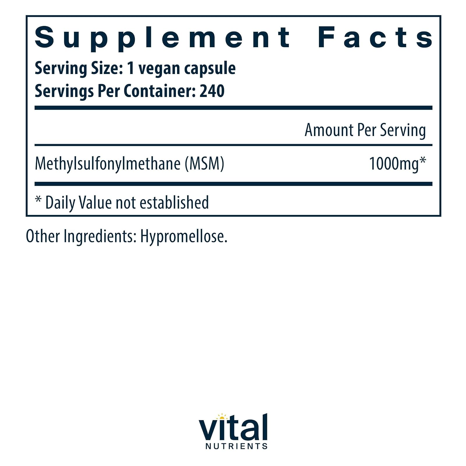Vital Nutrients MSM for better sleep