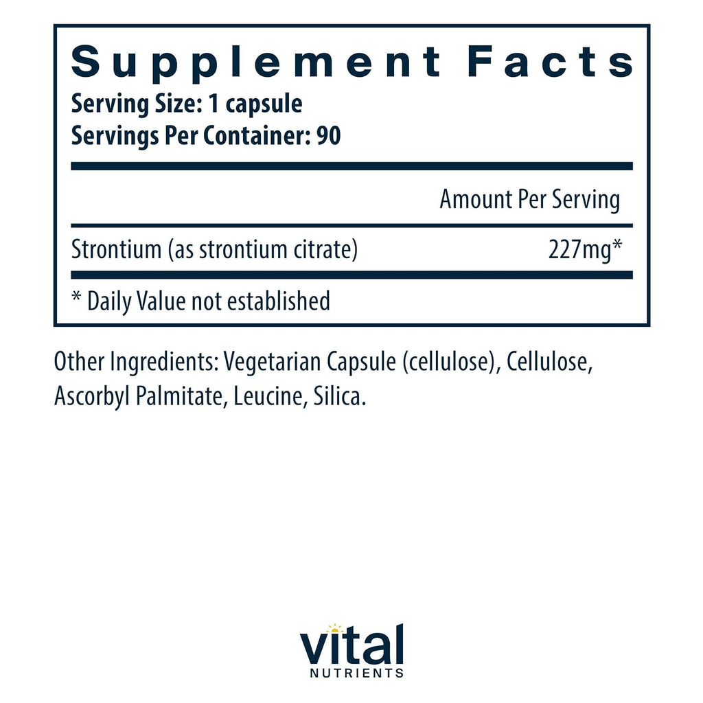 Vital Nutrients strontium capsules
