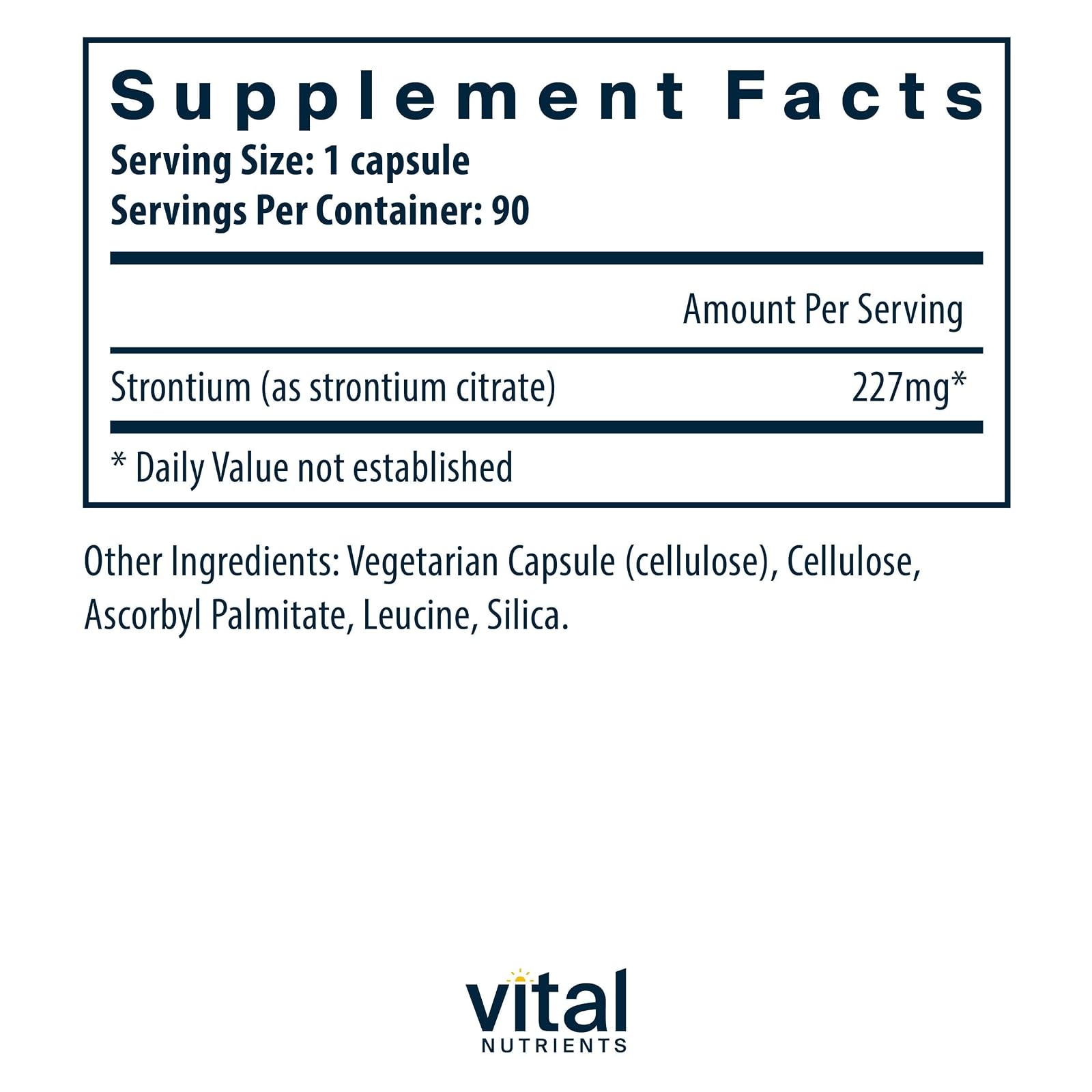 Vital Nutrients strontium capsules