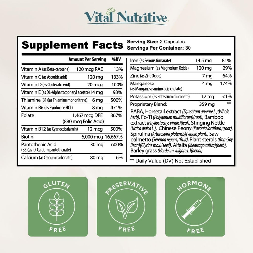 VITAL NUTRITIVE biotin for overall wellness