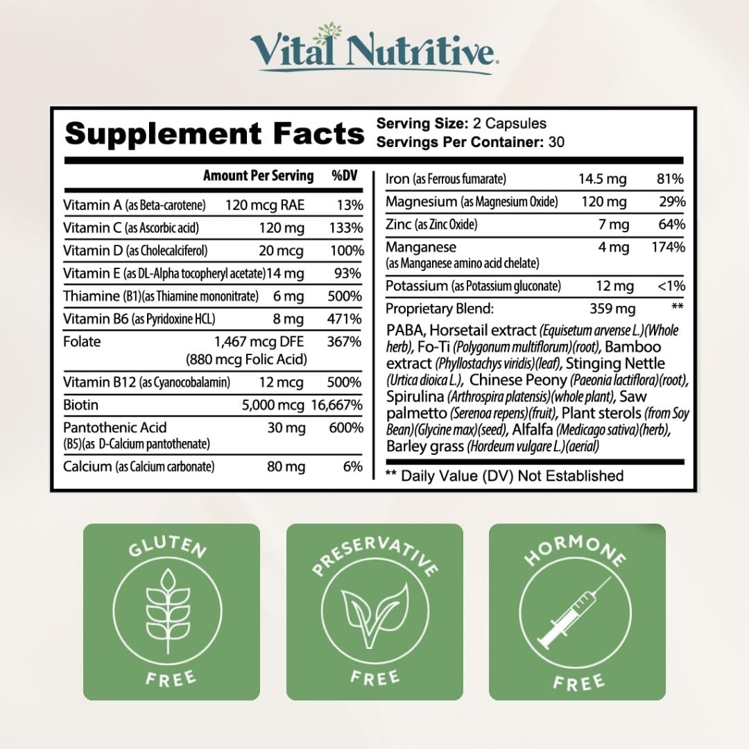 VITAL NUTRITIVE biotin for overall wellness