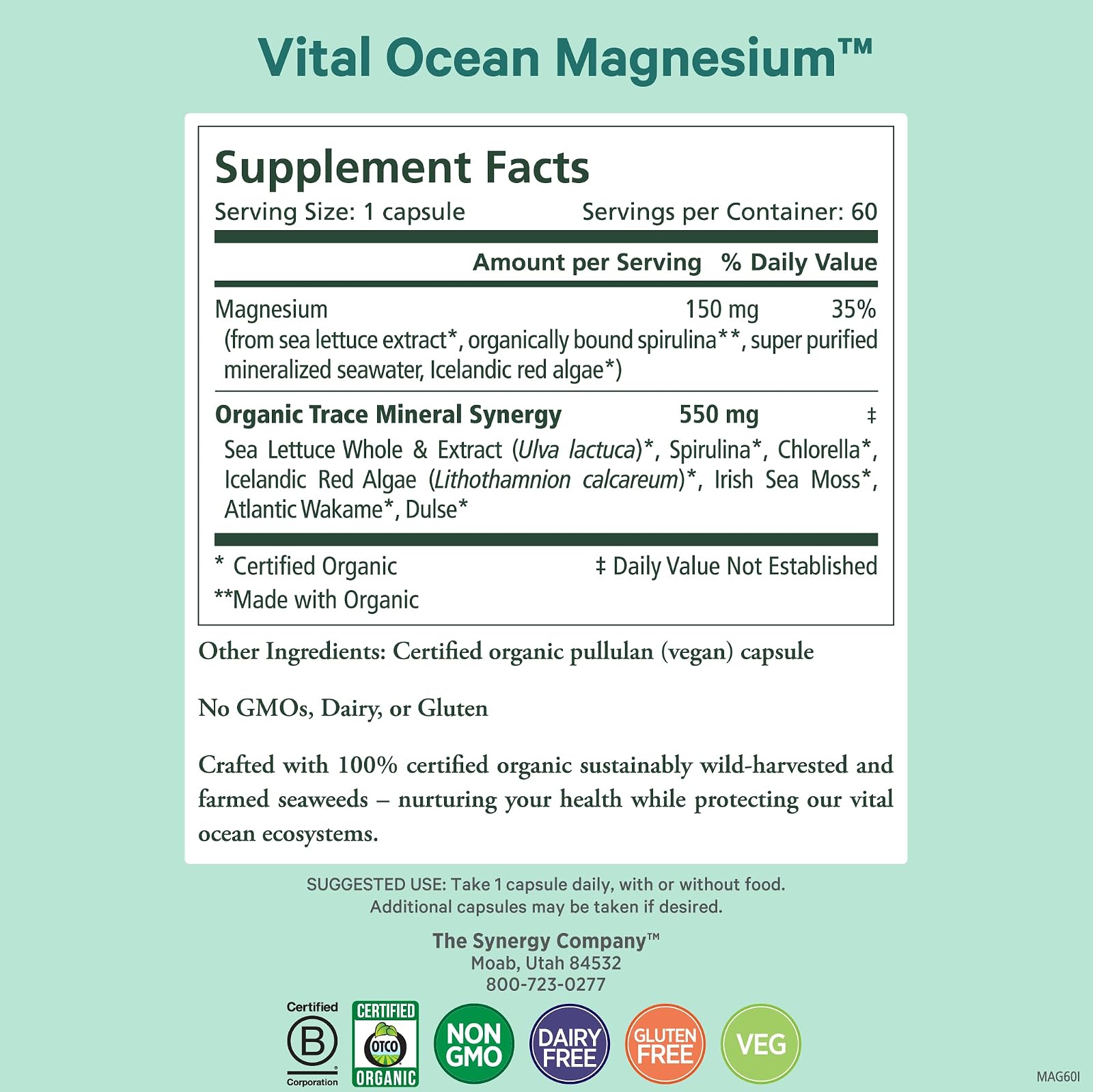 Vital Ocean magnesium capsules for relaxation