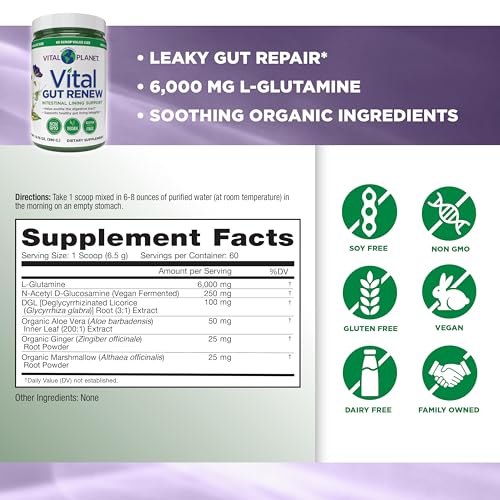 Vital Planet l-glutamine supplement benefits