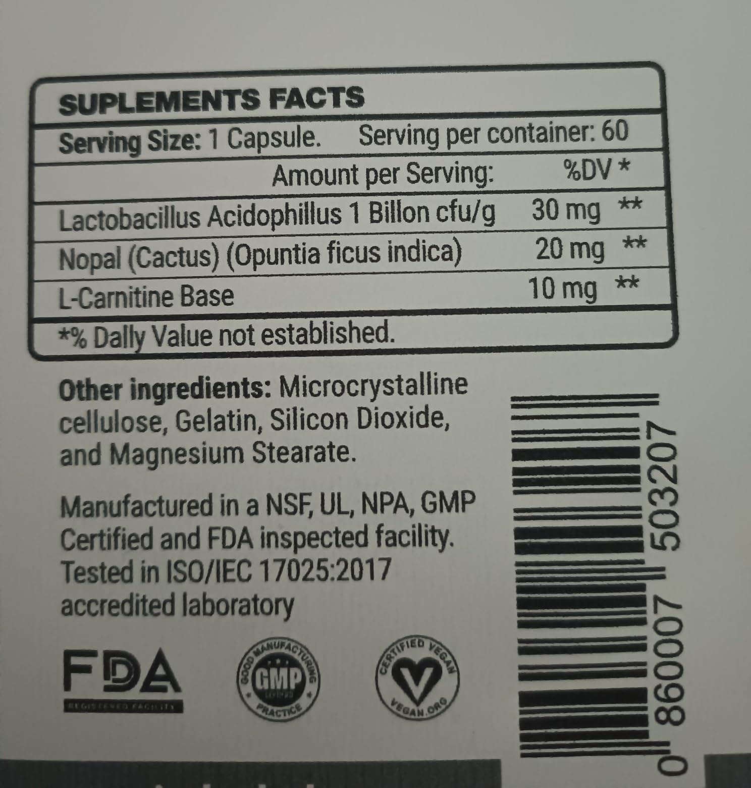 Vital Salud organic energy support formula