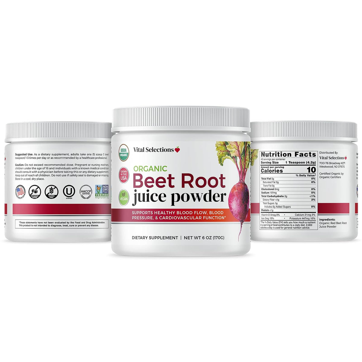 Vital Selections beet root powder nutrition