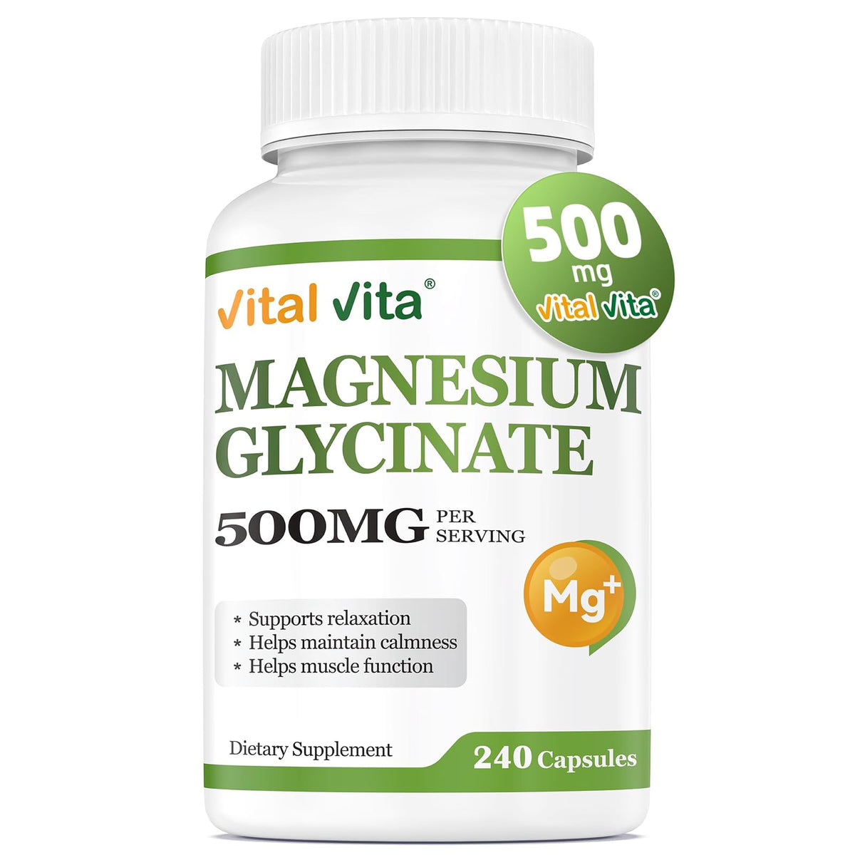 Vital Vita Magnesium Glycinate capsules