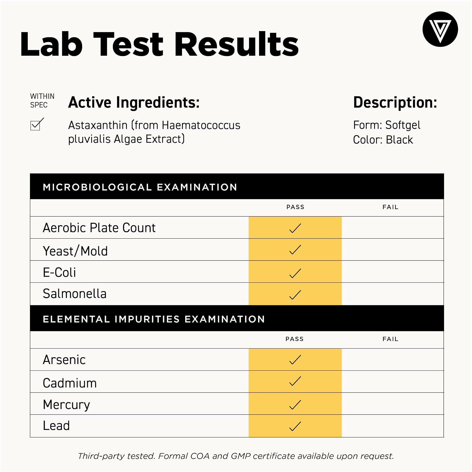 Vital Vitamins Astaxanthin for athletes