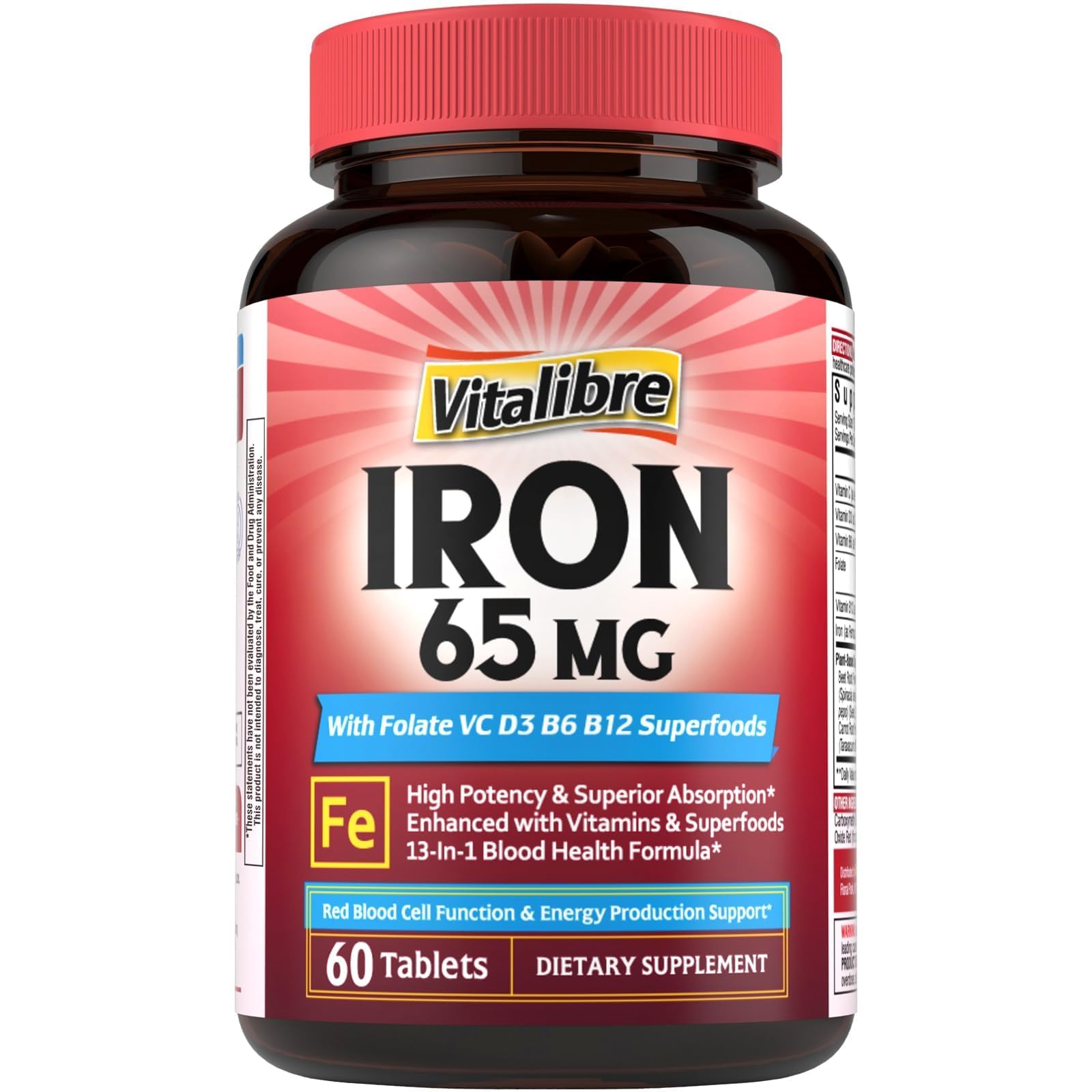 Vitalibre iron supplement for energy