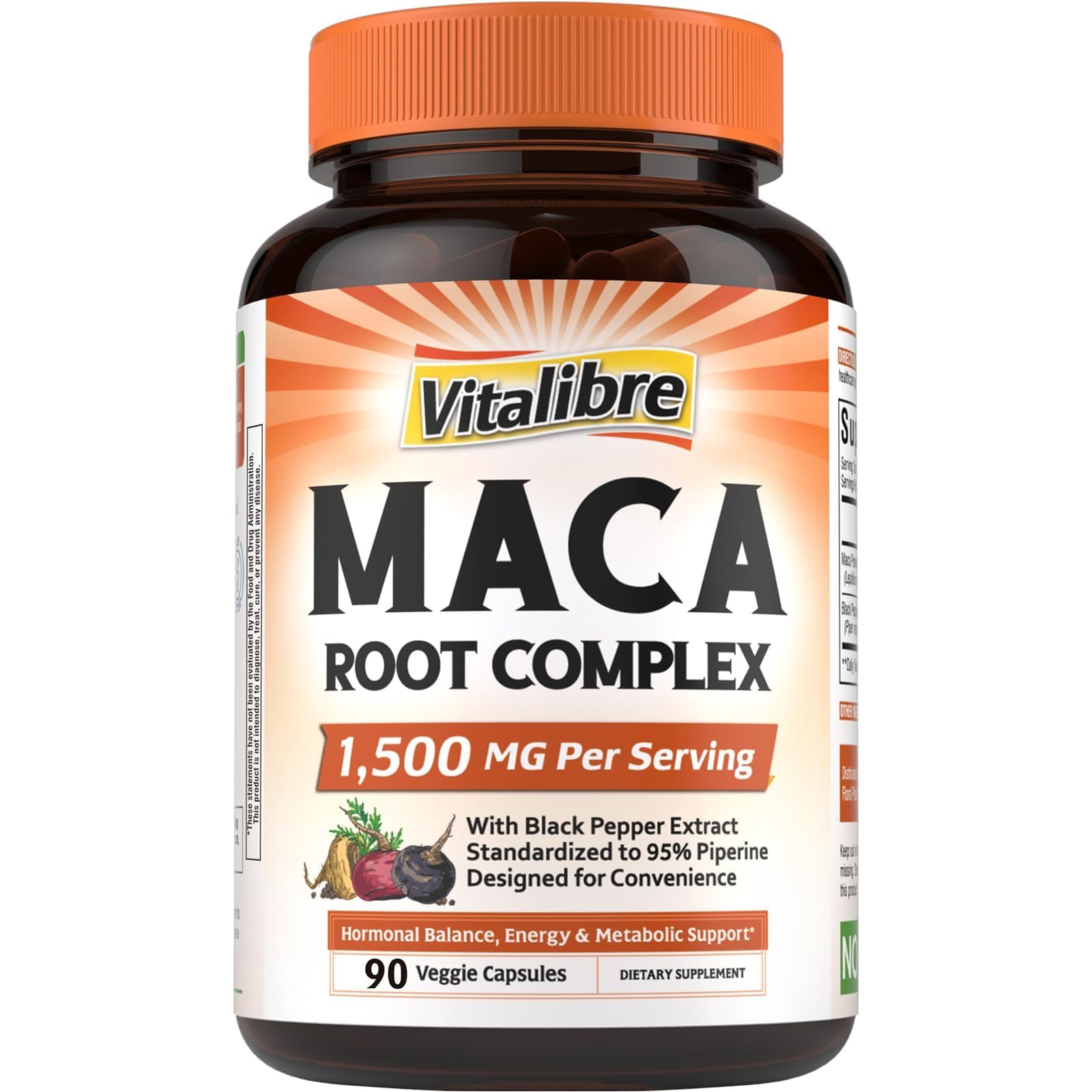 Vitalibre Maca Root capsules for energy