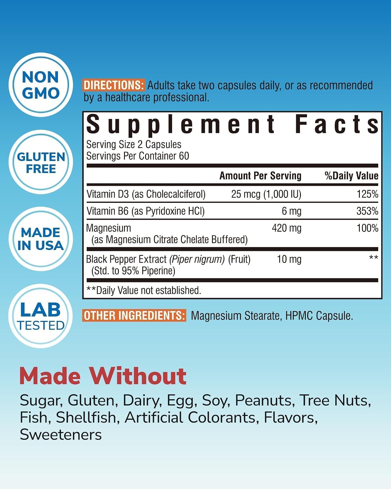 Vitalibre magnesium capsules for energy boost