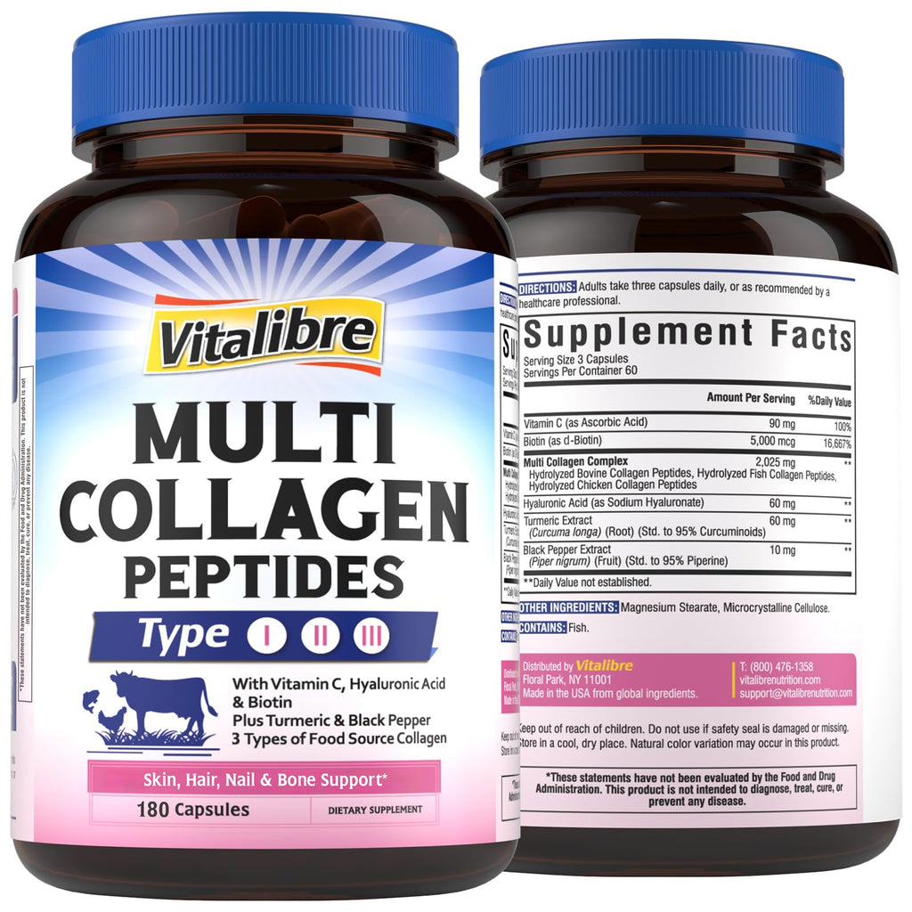 Vitalibre multi collagen peptides capsules