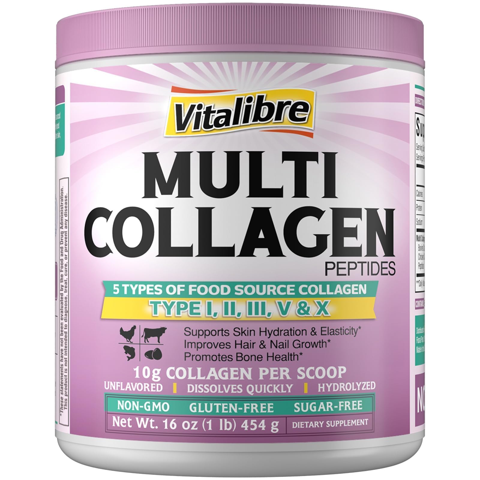 Vitalibre multi collagen peptides powder