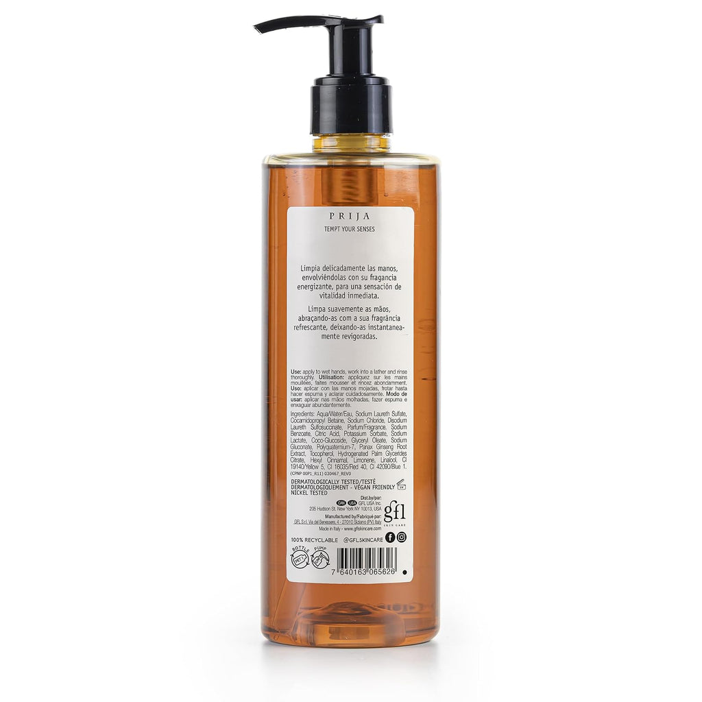 Vitalising hand wash with ginseng
