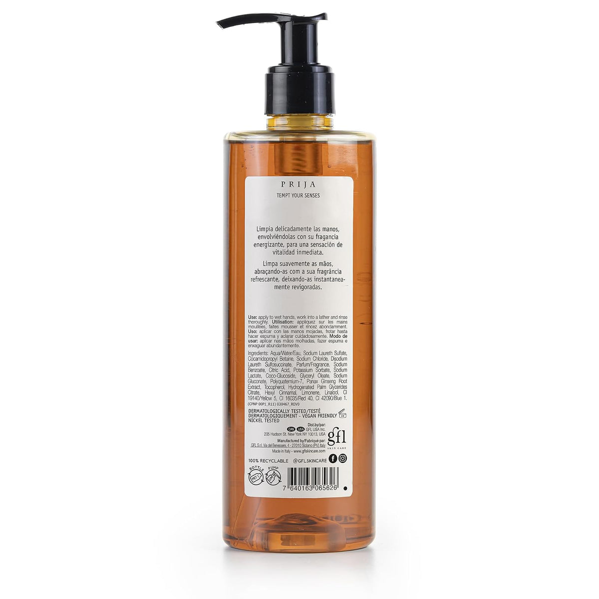 Vitalising hand wash with ginseng