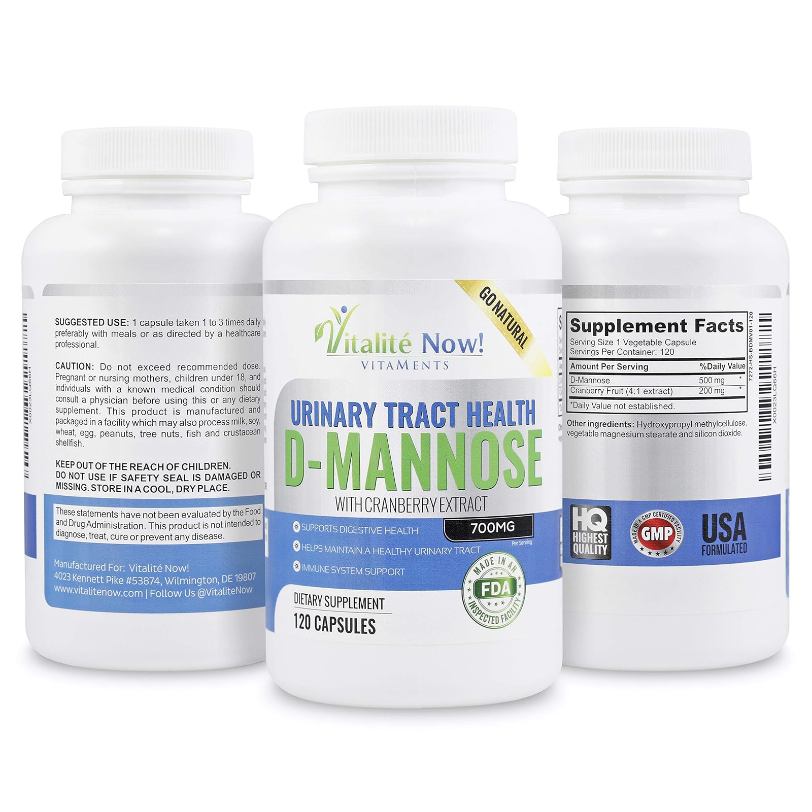 Vitalité Now! D-Mannose for natural wellness