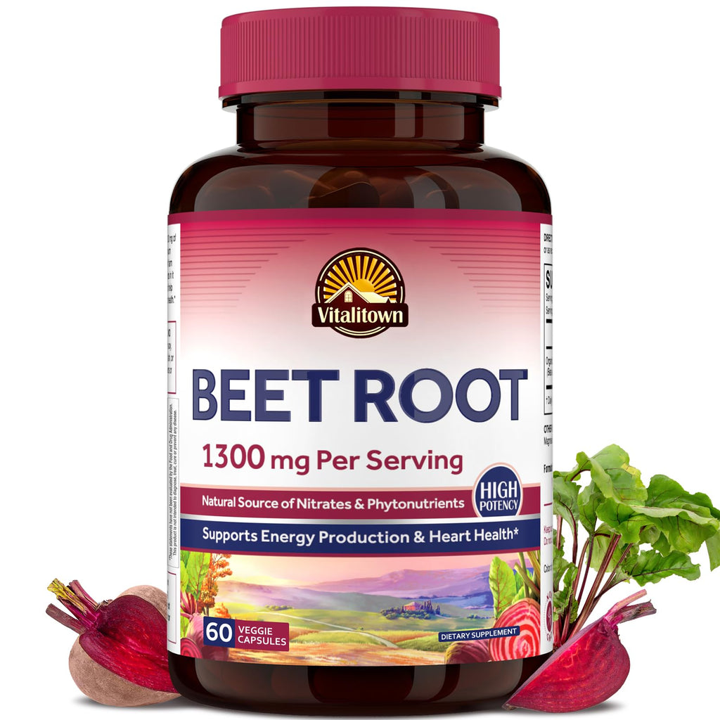 Vitalitown beet root capsules for energy