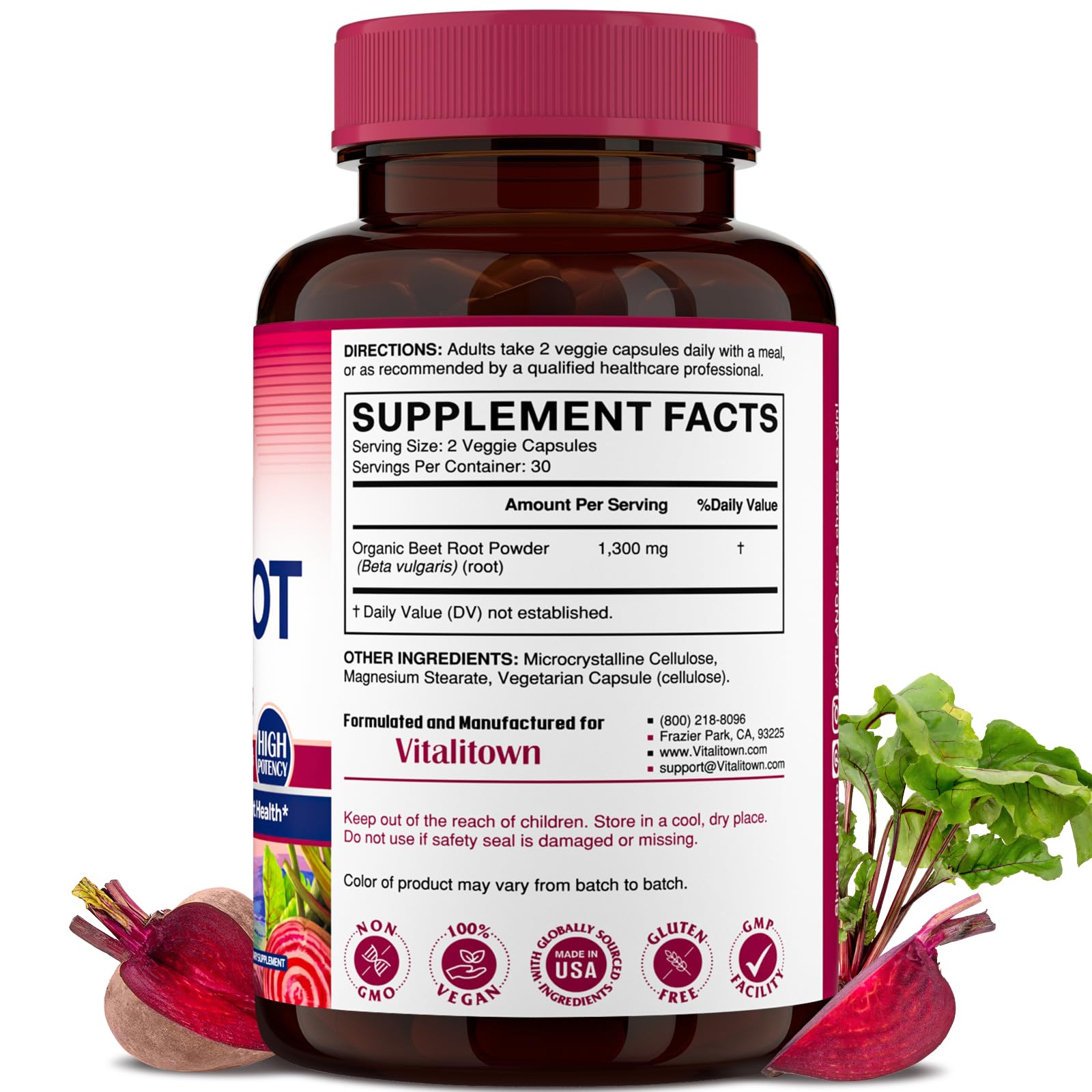 Vitalitown beet root for healthy blood pressure
