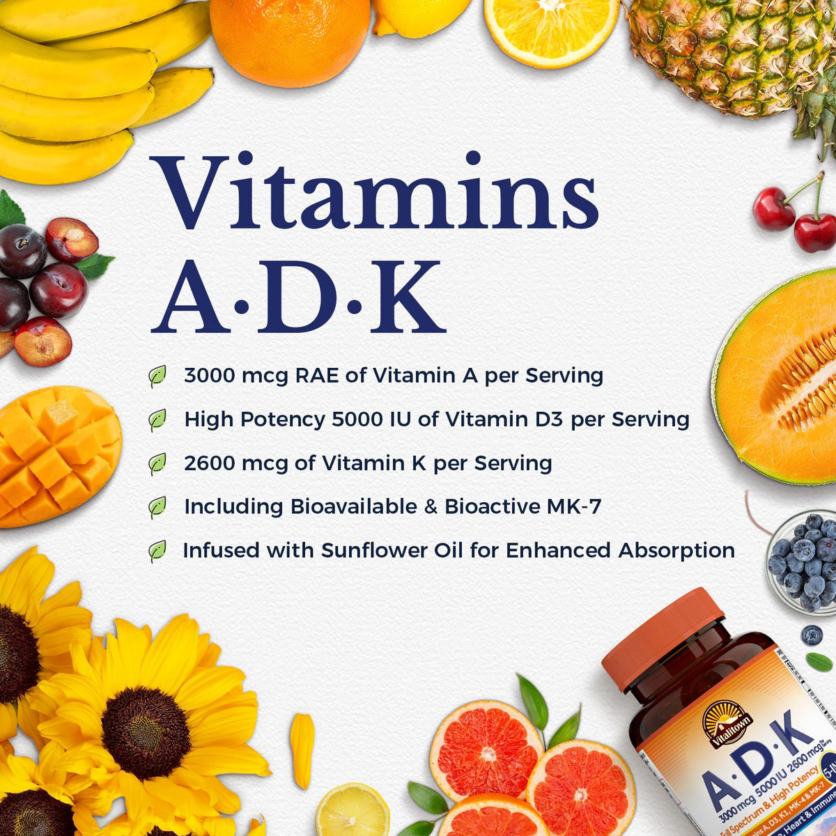Vitalitown Vitamin ADK supports bone health