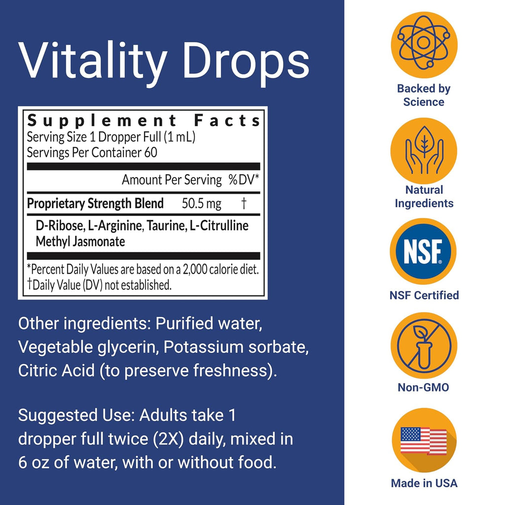Vitality Drops 60 servings for family wellness