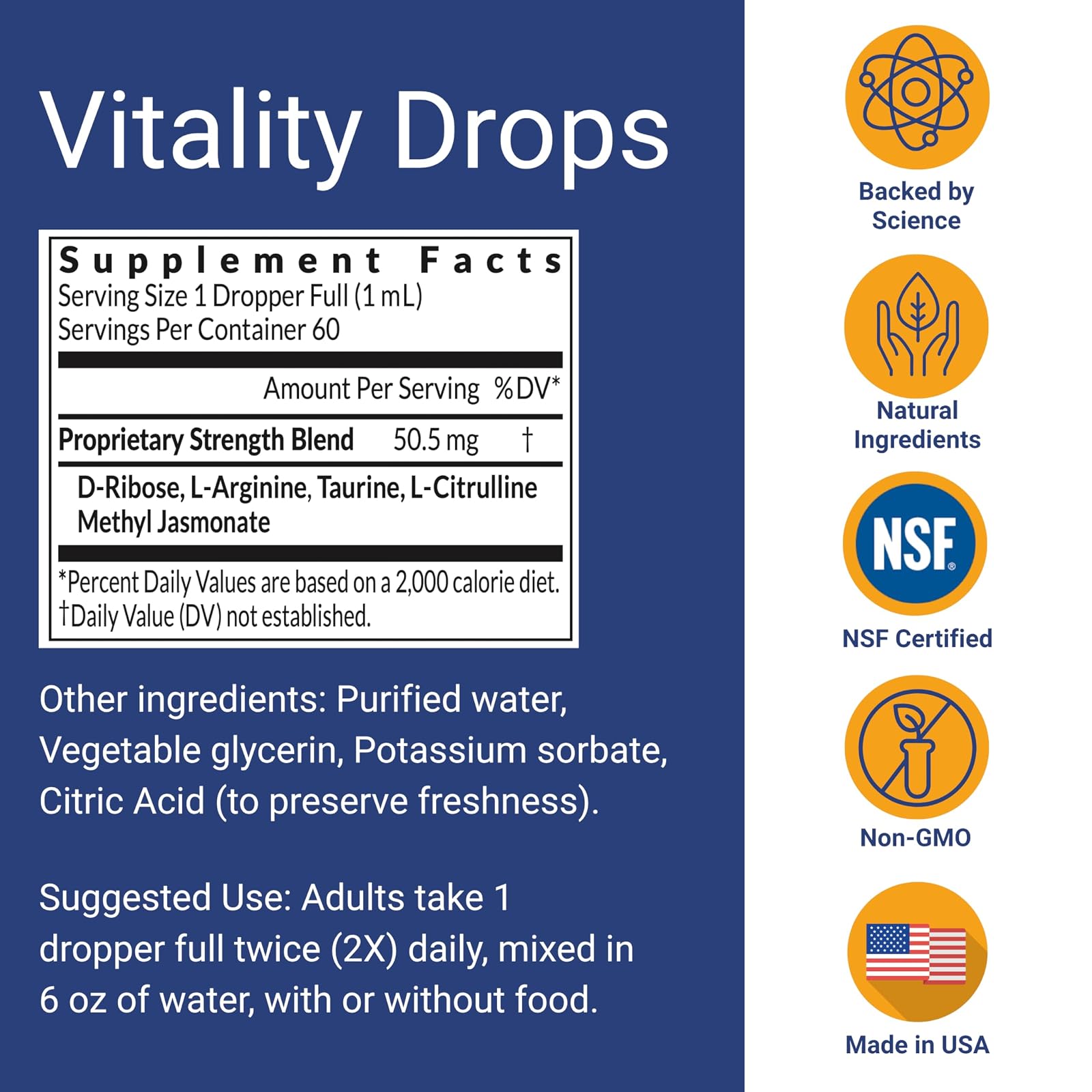 Vitality Drops 60 servings for family wellness