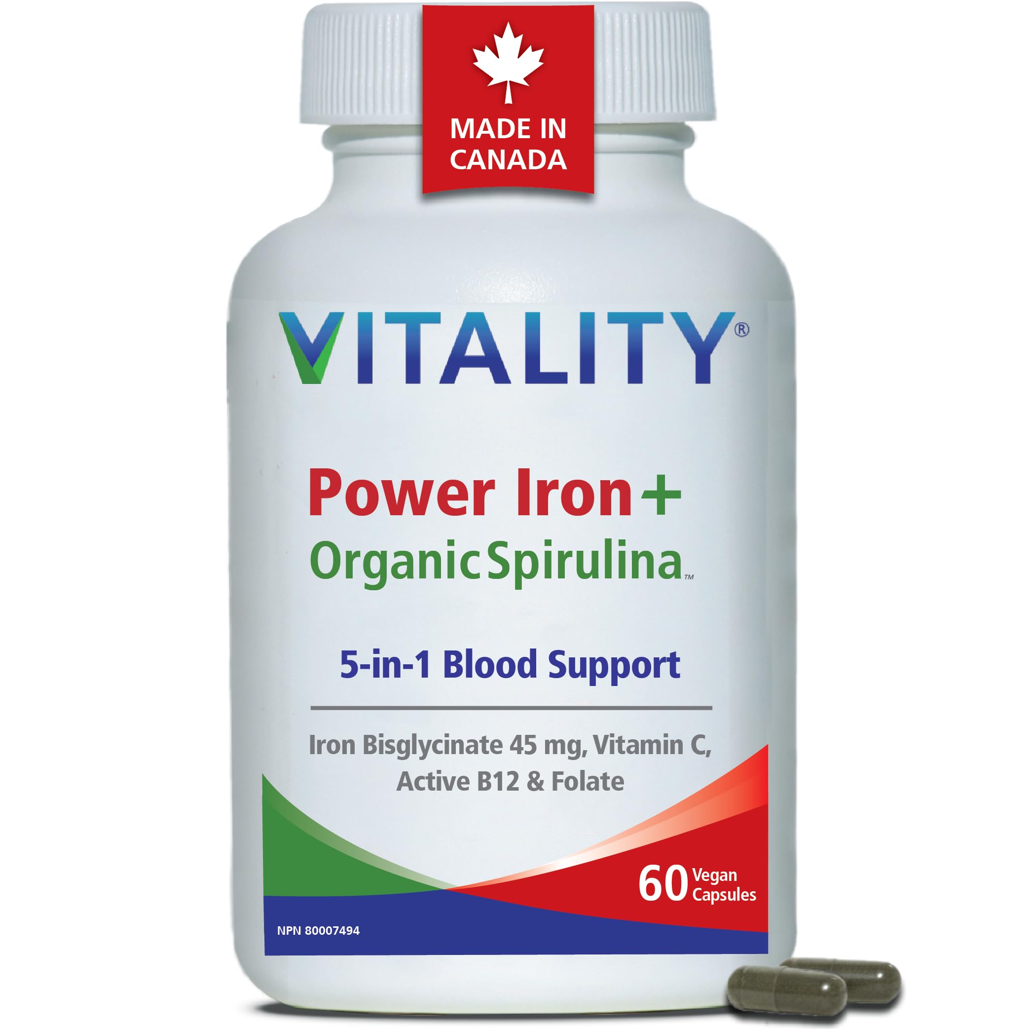 Vitality Power Iron supplement capsules