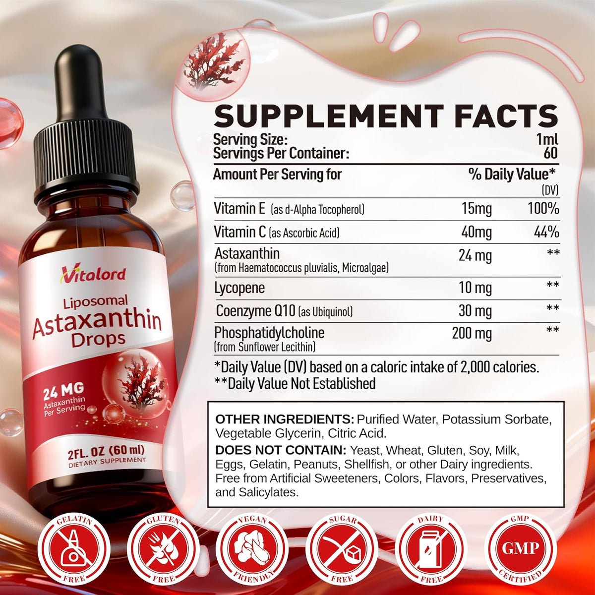 Vitalord Astaxanthin for skin health