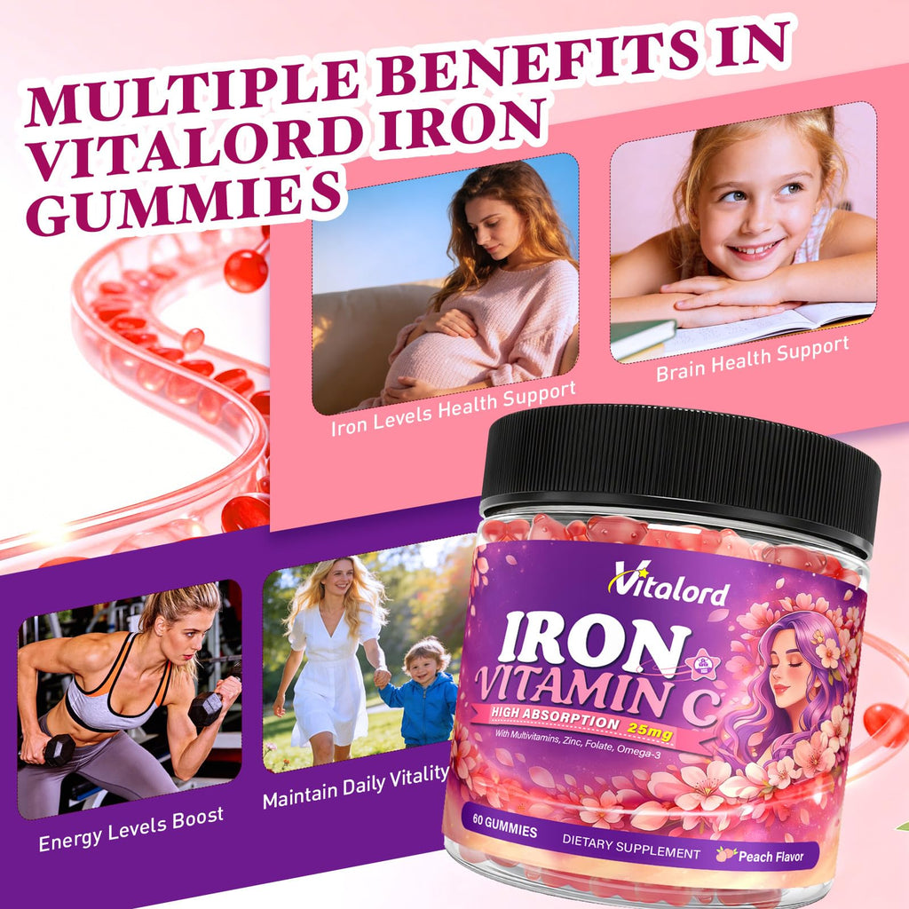 Vitalord gummies for iron deficiency relief