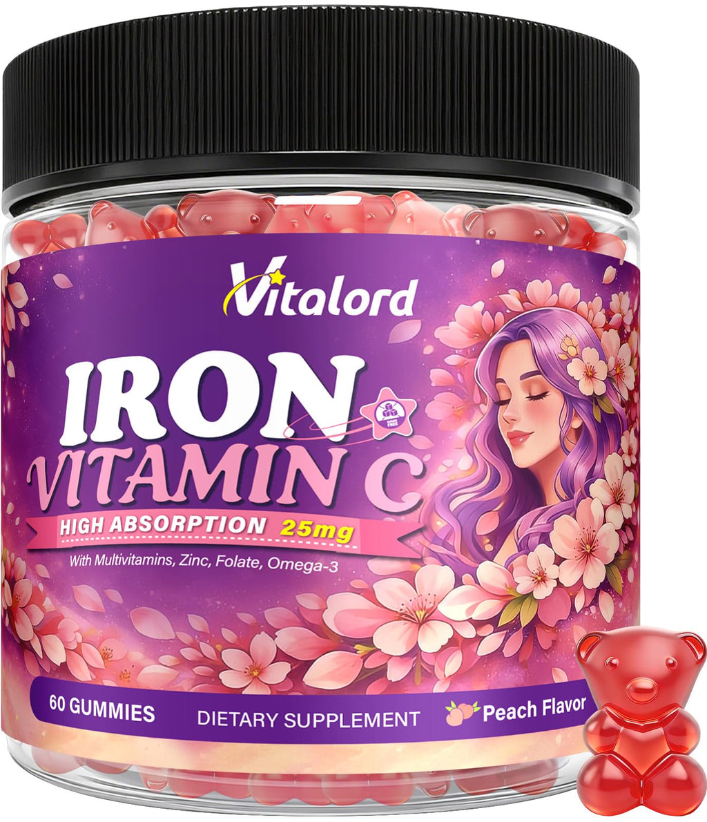 Vitalord iron bisglycinate gummies for energy