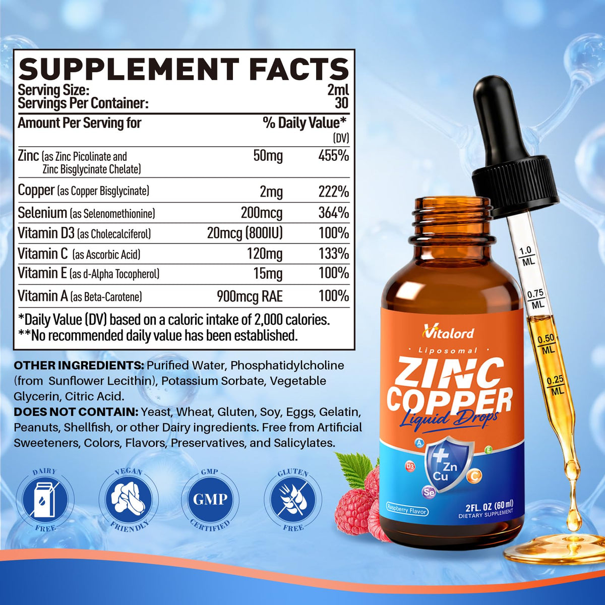 Vitalord zinc for immune support