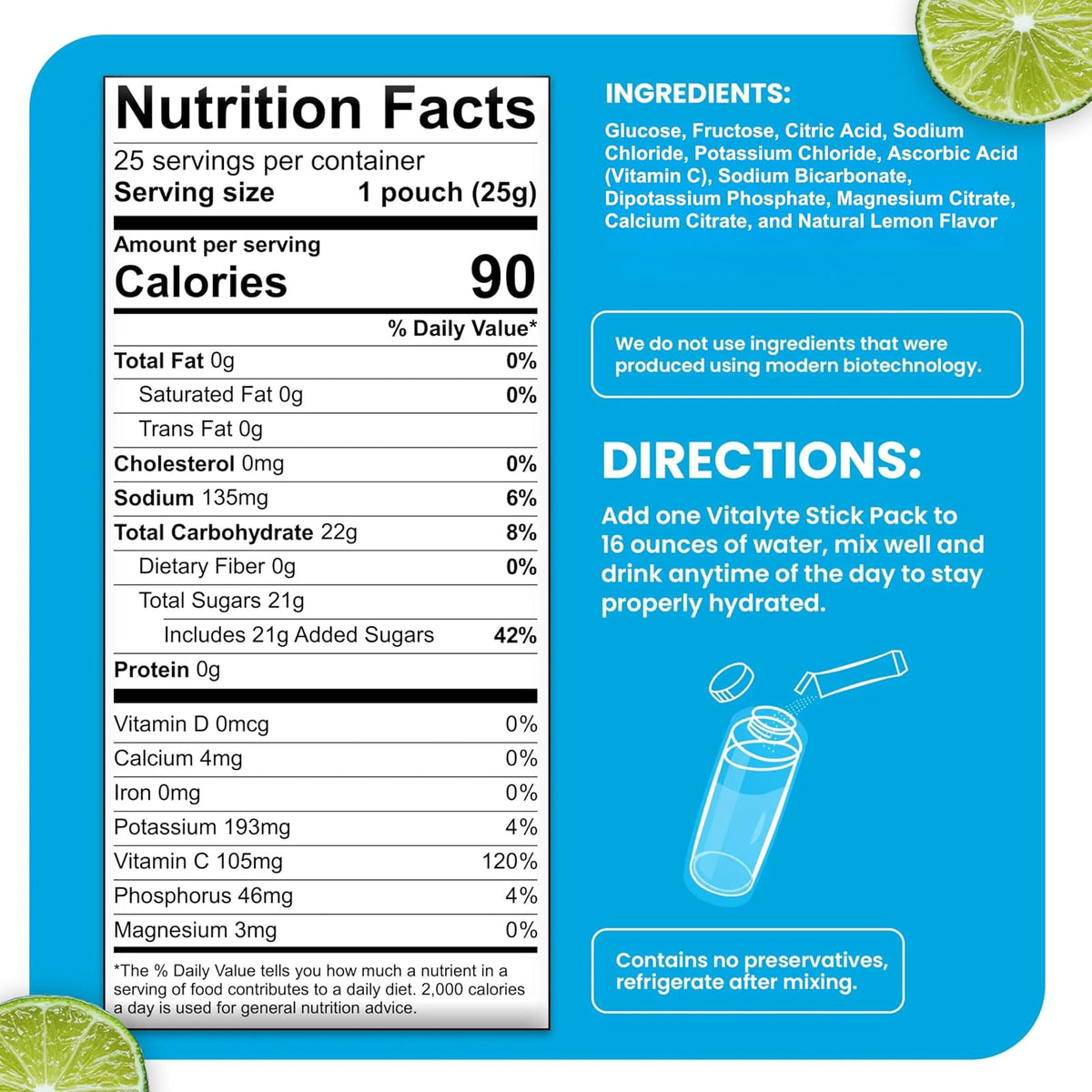 Vitalyte drink mix for active lifestyles