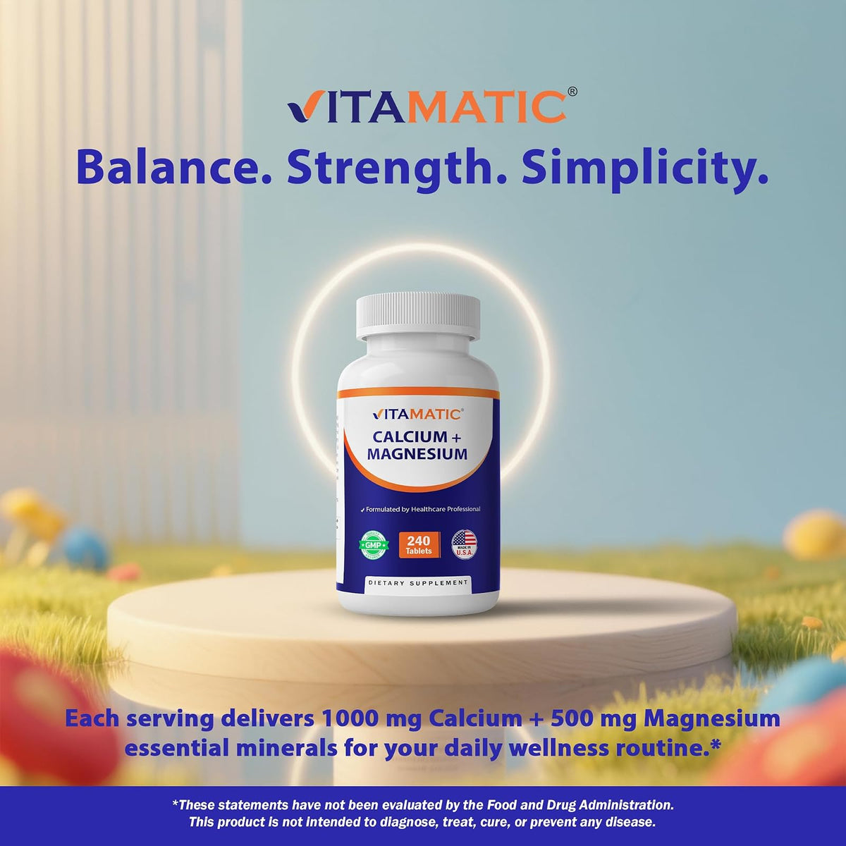 Vitamatic 1000 mg calcium tablets