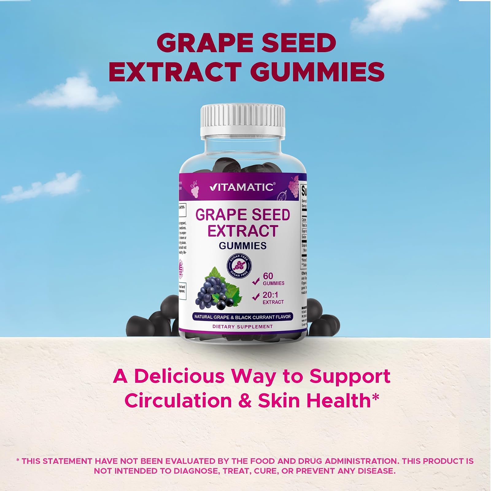 Vitamatic 60 count gummy bottle