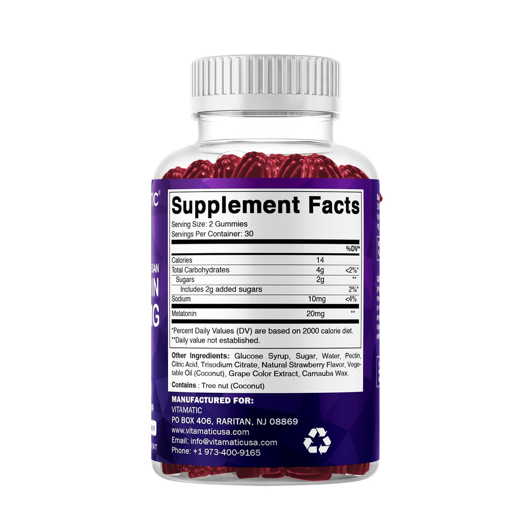 Vitamatic 60 count melatonin gummies